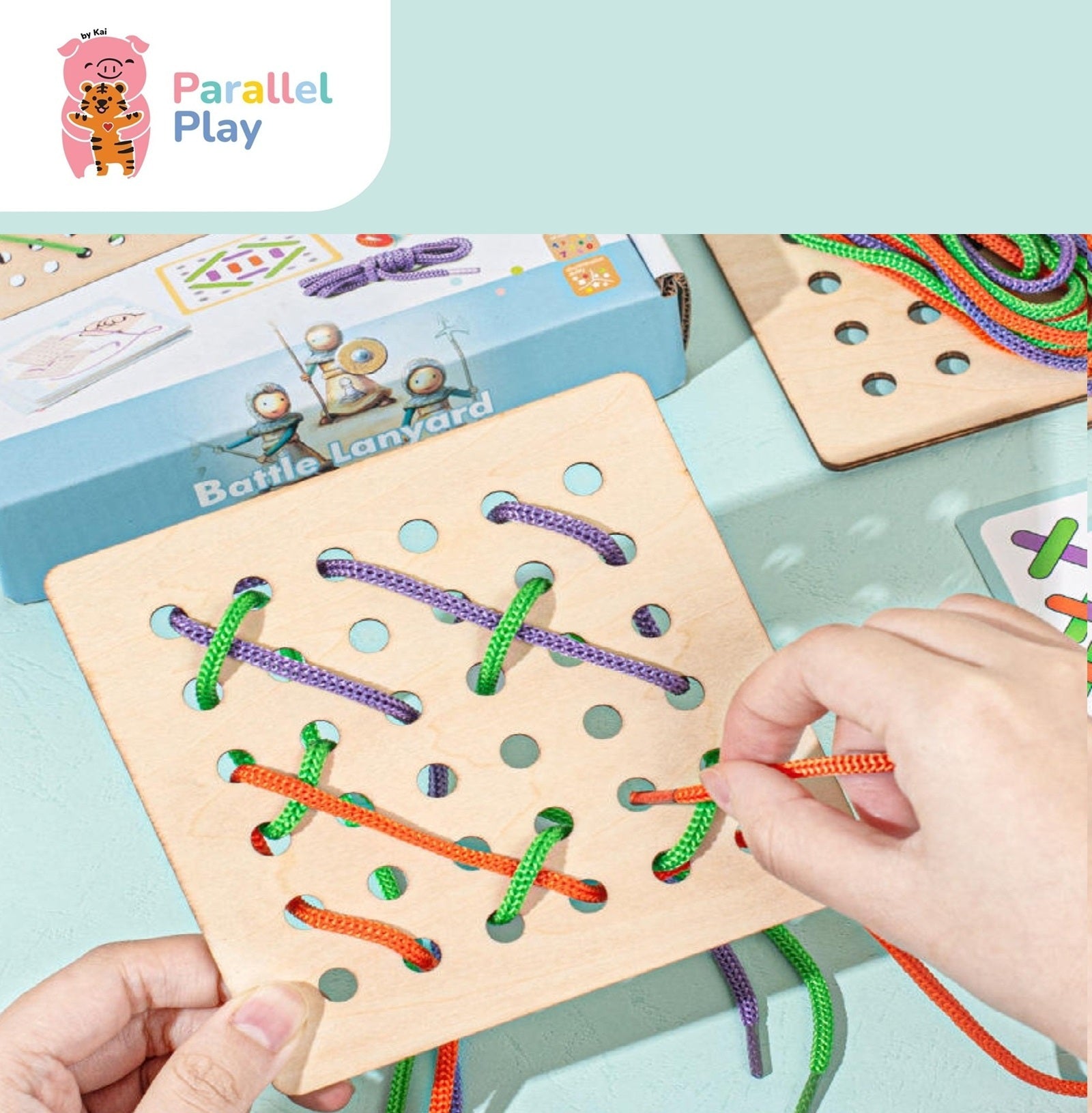 Lacing Board – Parallel Play by Kai